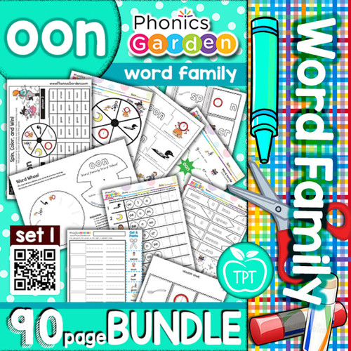OON | Pat-a-Word | Word Family Bundle | 85 Pages | Phonics Garden
