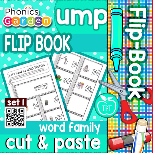 UMP | Pat-a-Word | Word Family Flip-Book | 2 Pages | Phonics Garden