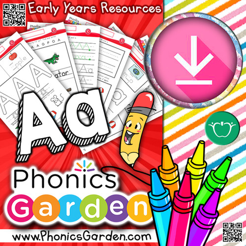 Aa | Alphabet Recognition | RED Program | 18 Pages | Phonics Garden