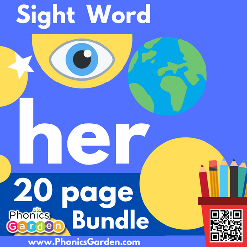 Sight Word "HER" | Bundle | 20 Pages | Phonics Garden