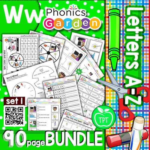 Ww | Pat-a-Word | Letter /W/ | Bundle | 87 Pages | Phonics Garden