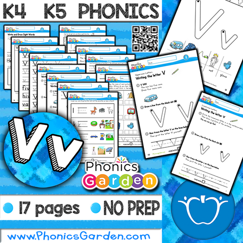 Vv | Letter Recognition | BLUE Program | Consonant | 17 Pages | Phonics ...