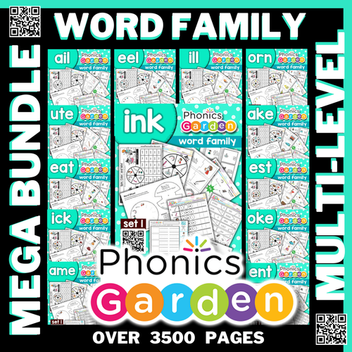 3 Letter Word Family Multi-Level BUNDLE | Pat-a-Word | OVER 3500 PAGES ...