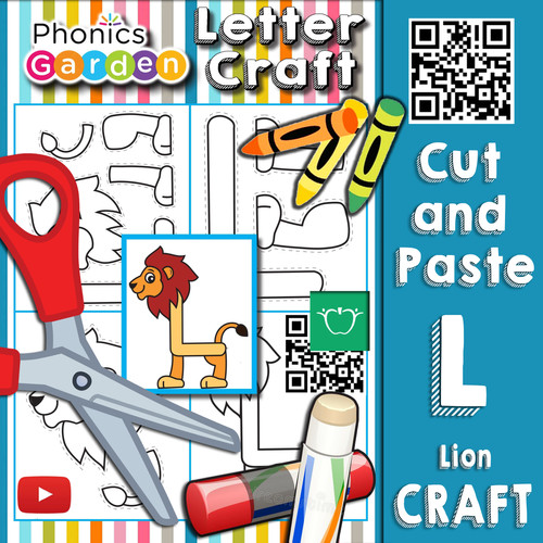 Ll | Letter Craft | Lion | Uppercase L | 5 Pages | Phonics Garden