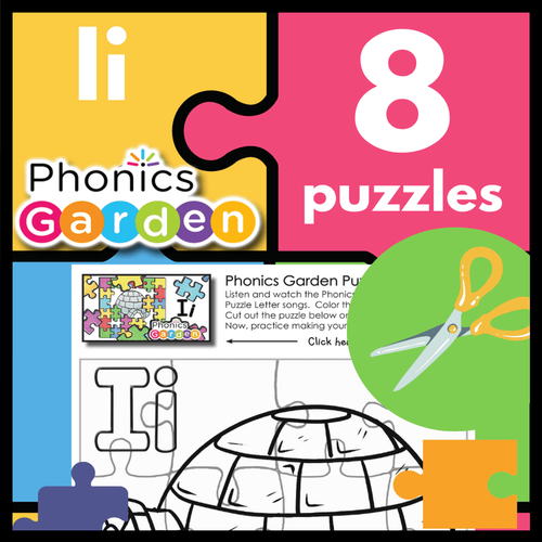 Ii | Calypso Puzzle Spelling | 8 Pages | Phonics Garden