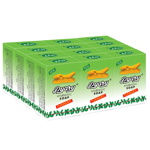 Pyary Ayurvedic Turmeric Soap - (Pack of 12) | Hub Of Naturals