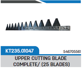 Upper Cutting Blade Complete/(25 Blades) | Temtar