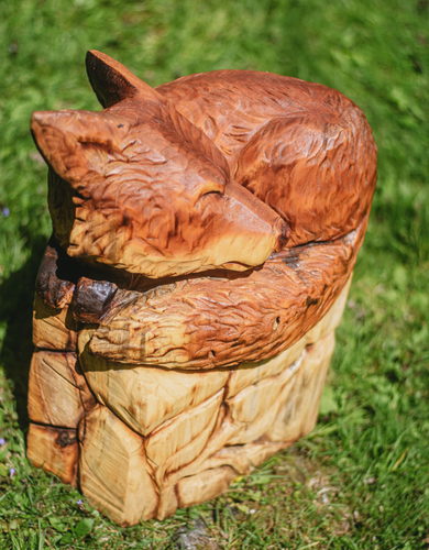 Sleeping fox(sold) | Afterlife Carvings