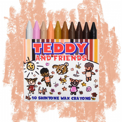 Dala - Teddy Skintone Wax Crayons - Box of 10 | Rusty Spoon Art