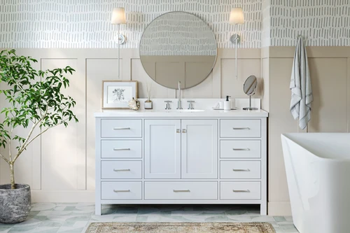 60" White Center Vanity | State College