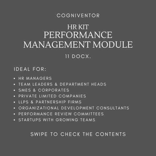 Performance Management Process Module - HR Kit | Cogniventor