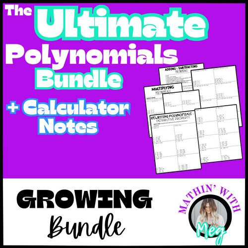 Polynomials Bundle - TEKS A.10A, A.10B, A.10C & A.10D | Mathin with Meg