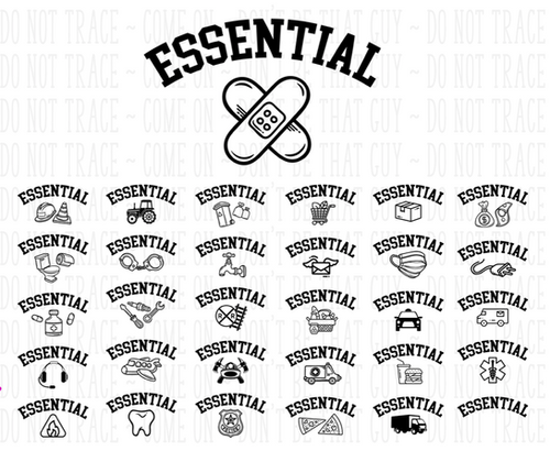 Essential service worker stickers | Graceful Impressions