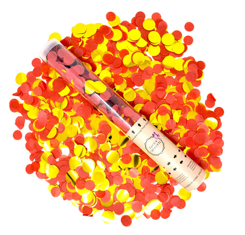 RED / GOLD Round Confetti Cannons | For Love and Confett