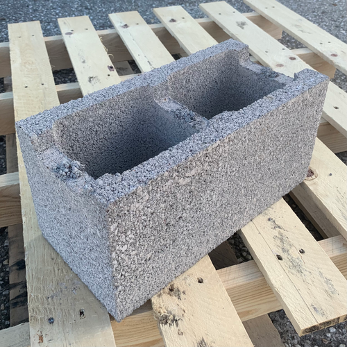 20.42 Full Length Grey Block Notched 390x190x190mm | Pavers Plus