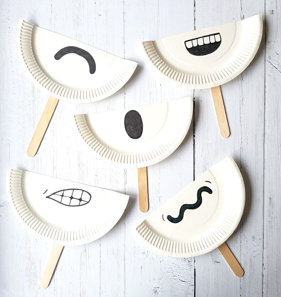 Paper plate emotions craft