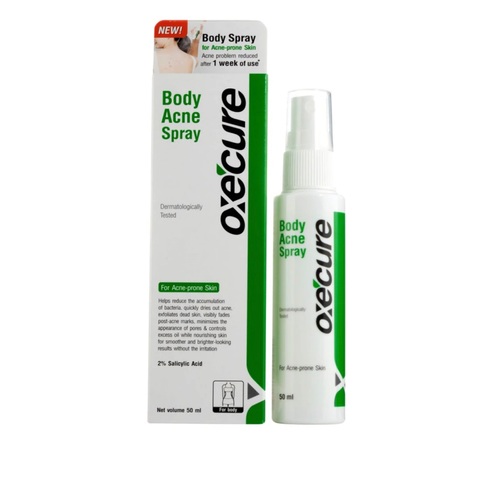 OXECURE Body Acne Spray | 50ml | The Goddess Beauty