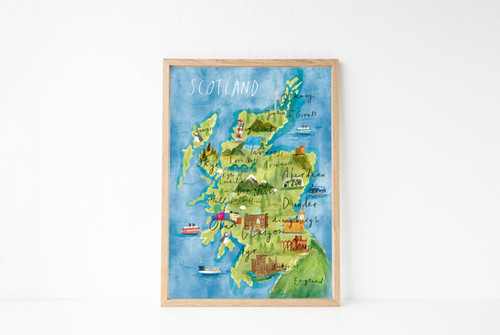Illustrated map of Scotland | Hannah Illustrates