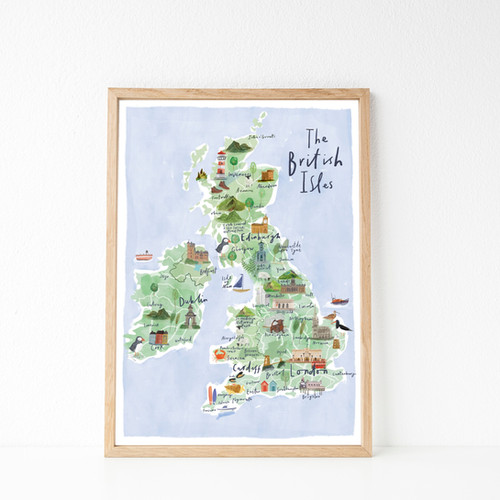 Illustrated map of British Isles | Hannah Illustrates