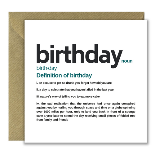Birthday Definition (RRC298 | Pack of 6) | Redrakoon