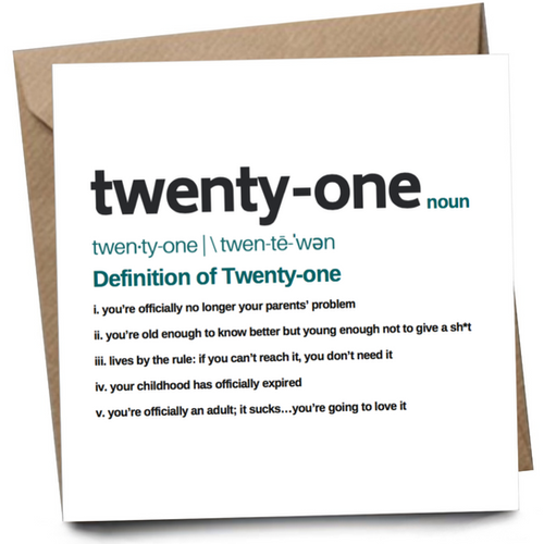 Twenty-One Definition (RRC226 | Pack of 6) | Redrakoon