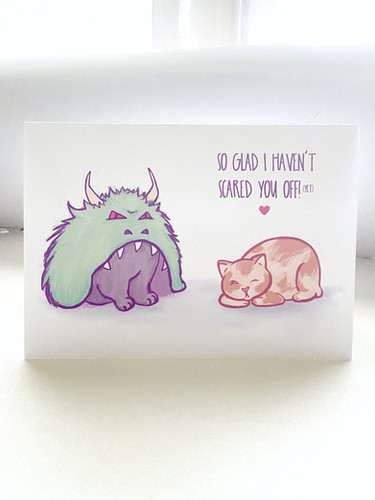 Haven't Scared You Off // Funny Valentine // Card for Partner | Awkward ...