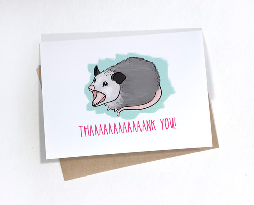 Thank You Possum // Silly Thank You Card // Cute Animals // Possum Card ...