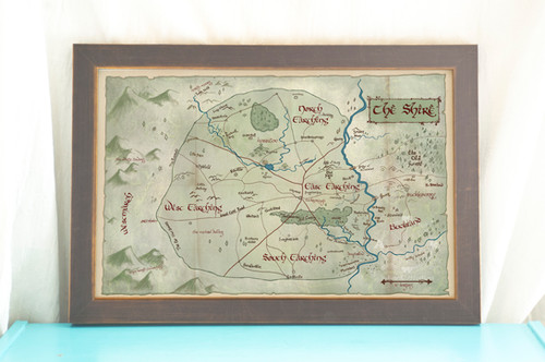 Map of The Shire // Middle Earth / Lord of the Rings Art Print ...