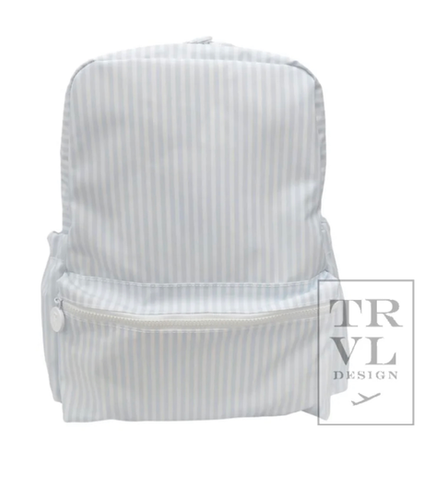 TRVL Blue Pimlico Stripe Backpack | A to Z Monogramming