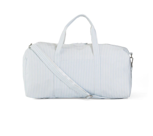 TRVL XL Weekender Duffel Bag in Blue Pimlico Stripe | A to Z Monogramming