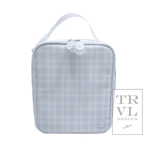 TRVL Blue Pimlico Plaid Lunch Box | A to Z Monogramming