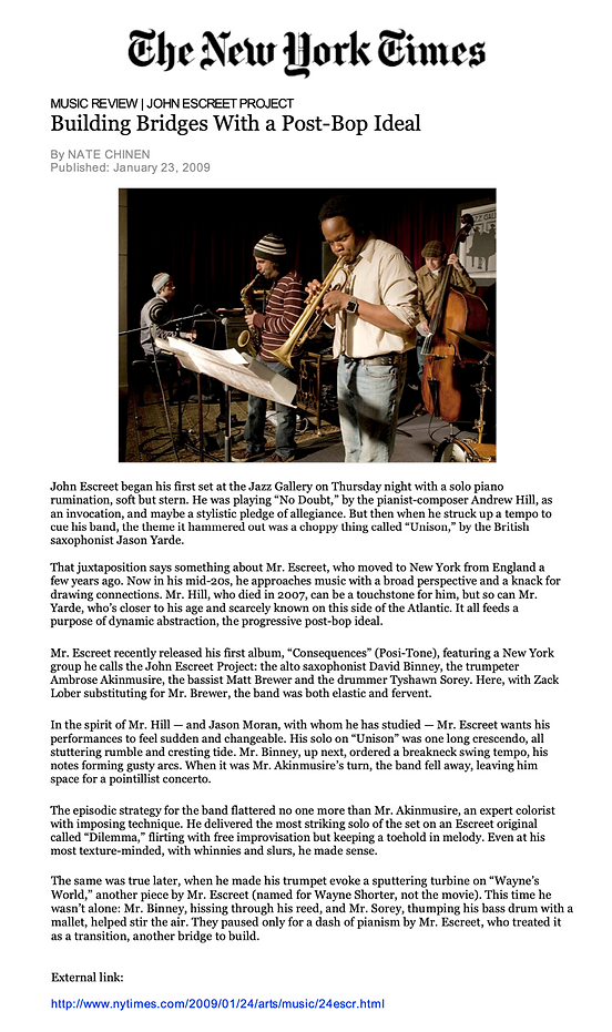 PRESS | JOHN ESCREET