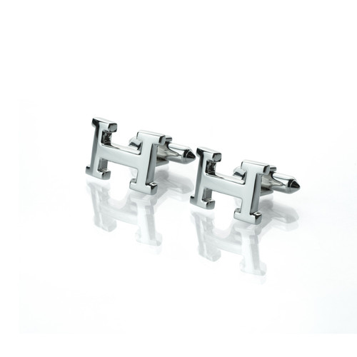 Sterling Silver H Cufflinks | Linoriental
