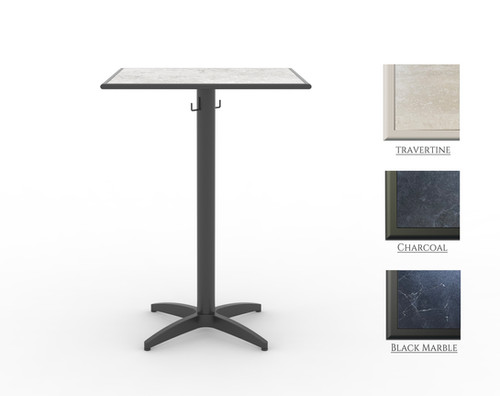 31" Sq. Sintered Stone Bar Table | Paulduan Creations