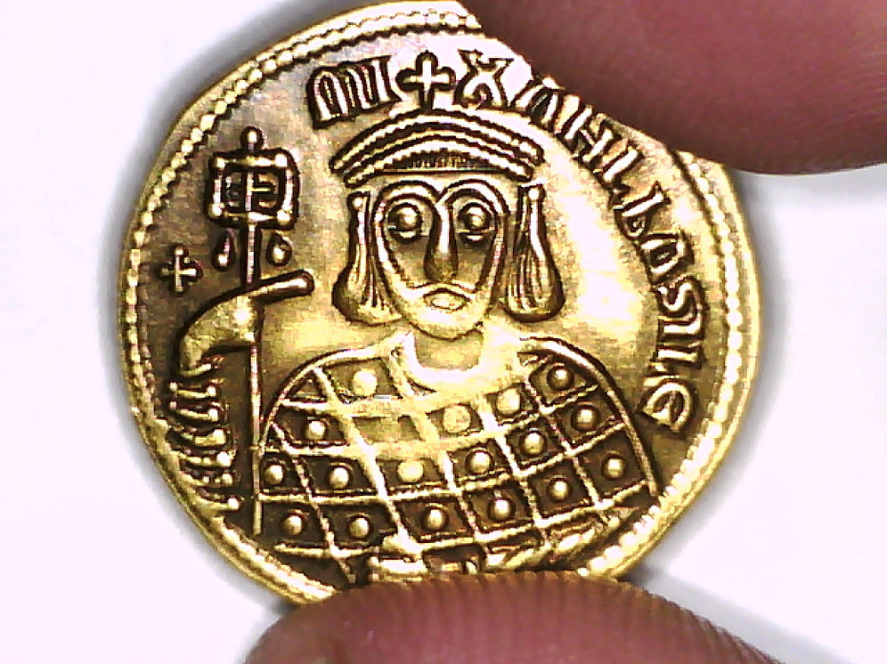 24K GOLD PLATED EMPEROR MICHAEL III SOLIDUS COIN | 2rooks