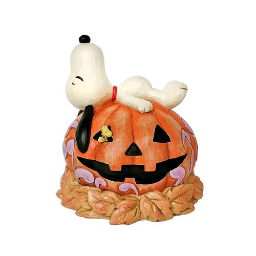 Peanuts By Jim Shore Snoopy Laying On Pumpkin 14cm/5.5" | My Site