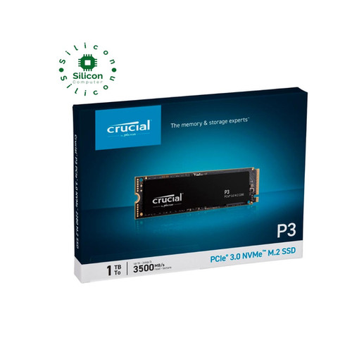 Crucial P3 1 TB NVMe PCIe Gen 3 x4 M.2 SSD 3500 MB s Read 1900 MB s Write