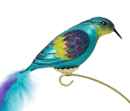 Glass Bauble Bird - 13 cm - With all its glory | Cozylicious