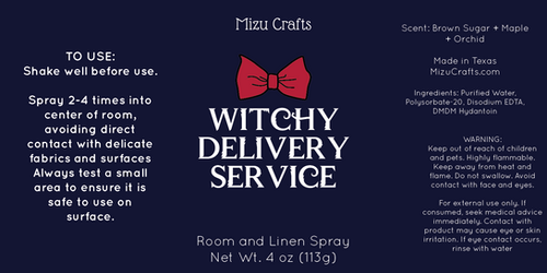 Witchy Delivery Service | Studio Ghibli Inspired Room Spray | Mizu Crafts