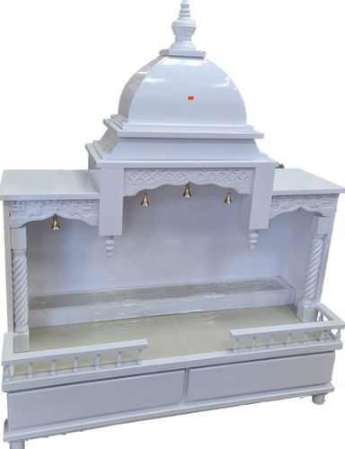 48 by 18 teakwood Open Mandir White | Mysite