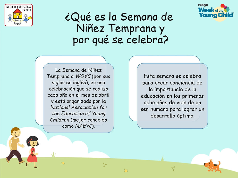 Semana de la Ninez Temprana - 8 al 12 de abril de 2024