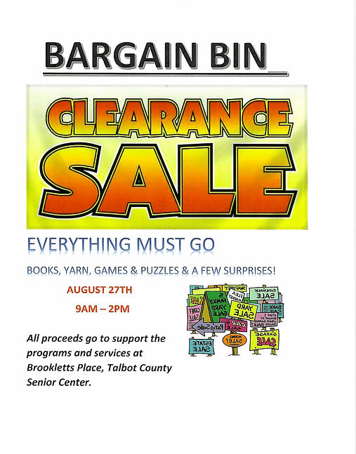 Brookletts Place - Talbot Senior Center | General Fundaising Events