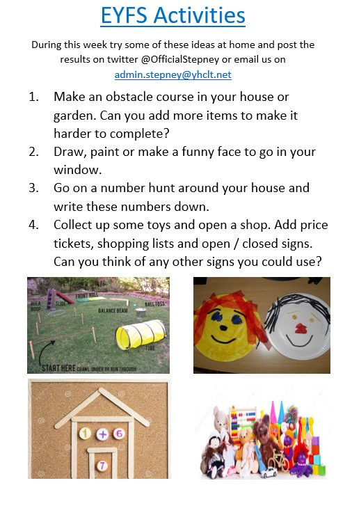 More EYFS Activities from our EYFS Staff