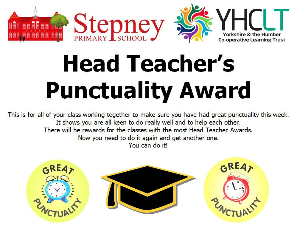 Head Teacher's Punctuality Award Winner