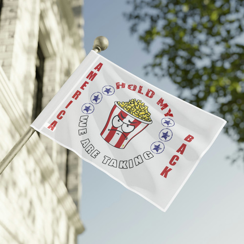 Hold My Popcorn Flag (3 sizes) | Serious Knucklehead