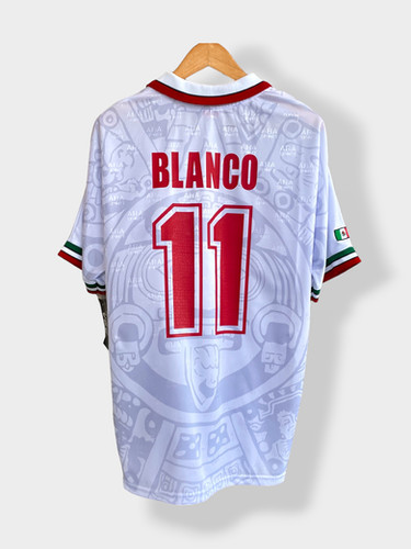 ABA Mexico 1998 Away Officially Licensed Retro Remake - Blanco #11 - L ...