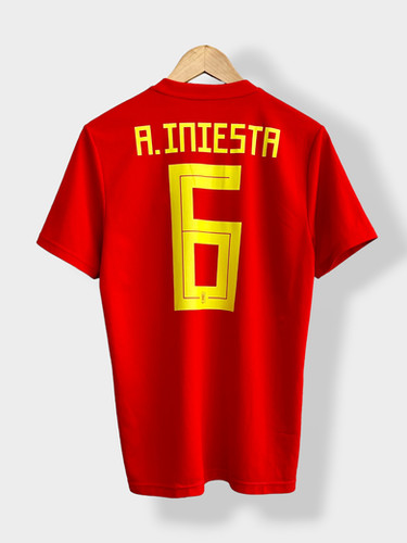 adidas Spain 2018 Home Jersey - A. Iniesta #6 - M - USED: Very Good ...