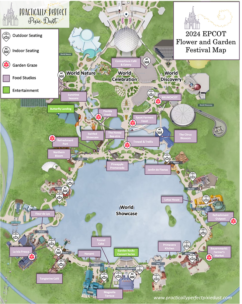 Epcot International Flower and Garden Festival Map| Practically Perfect ...