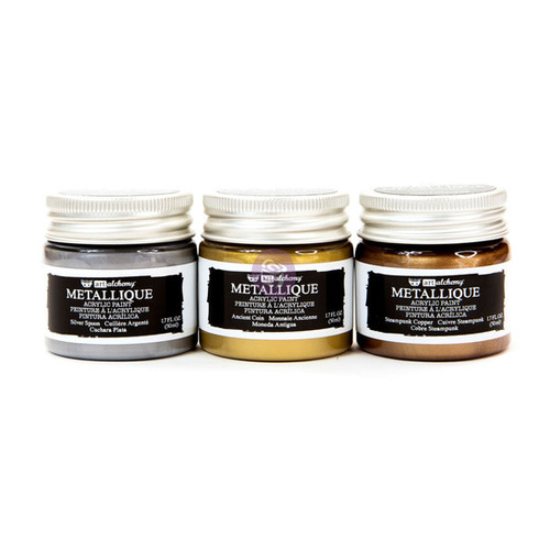 Art Alchemy-METALLIQUE METALS 1.7oz (50 ml) bottle set of 3 | Vintage ...