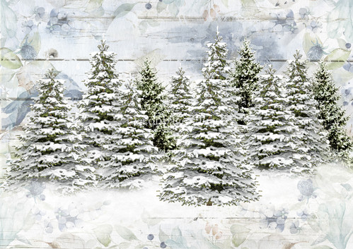 2928-A4 Decoupage Queen Woodland Trees | Vintage Retail